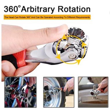 Tiger Wrench - Universal Socket Wrench 360 Degree Swivel Rotating Head ...
