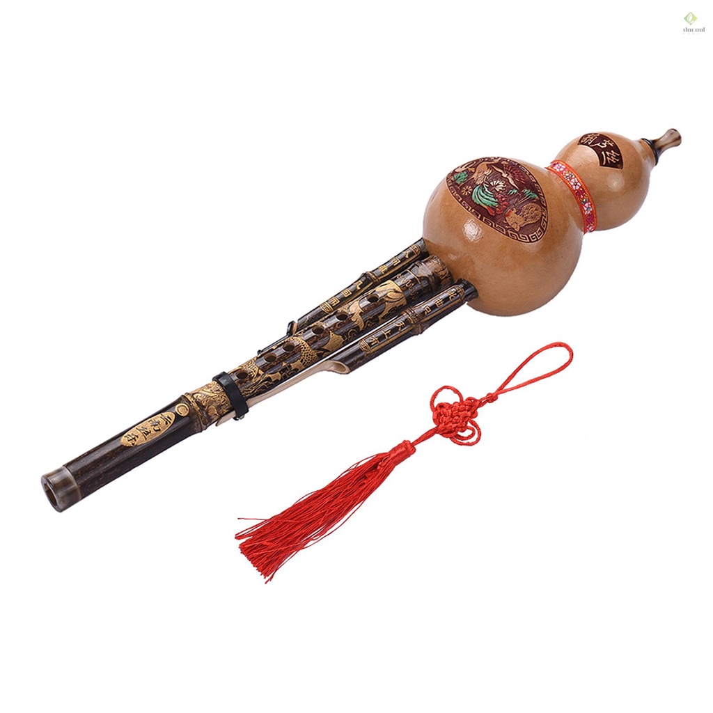 D&L Handmade Black Bamboo Hulusi Gourd Cucurbit Flute Ethnic Musical ...