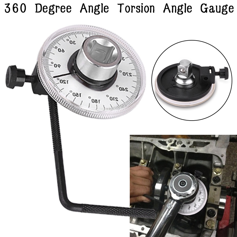 360 Degree Angle Torsion Angle Gauge Adjustable Drive Angle Torsion ...