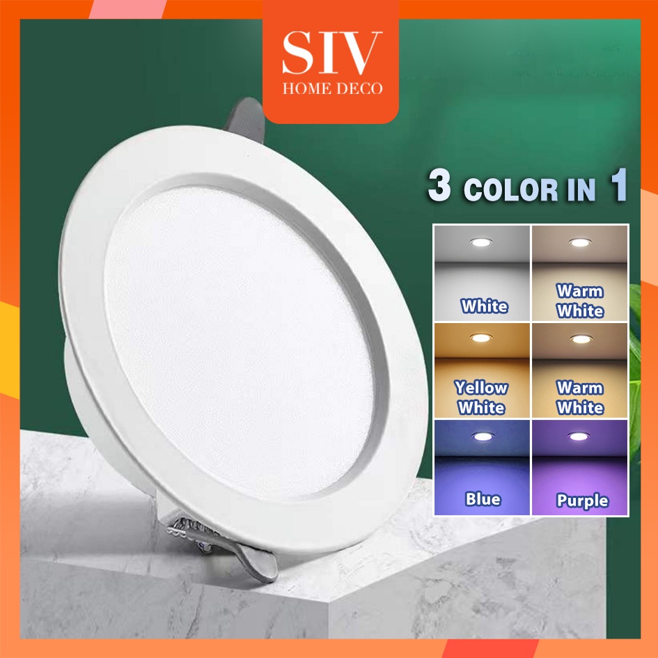Siv Led Downlight Recessed Pin Lights Panel Ceiling Light, 3 Color ...