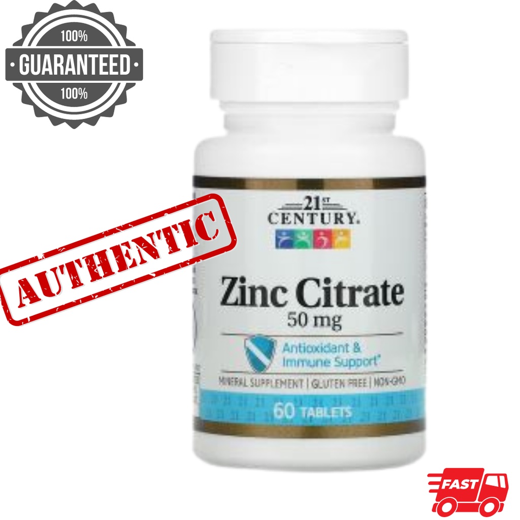 21st Century, Zinc Citrate, 50 mg, 60 Tablets | Shopee Philippines
