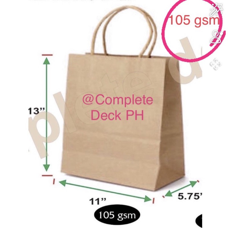 Thicker Extra Small, Medium Brown Paper bag 105gsm and Medium 140 gsm ...