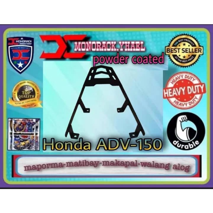 Dc Monorack for Honda ADV-150 (PLATED DESIGN) | Shopee Philippines