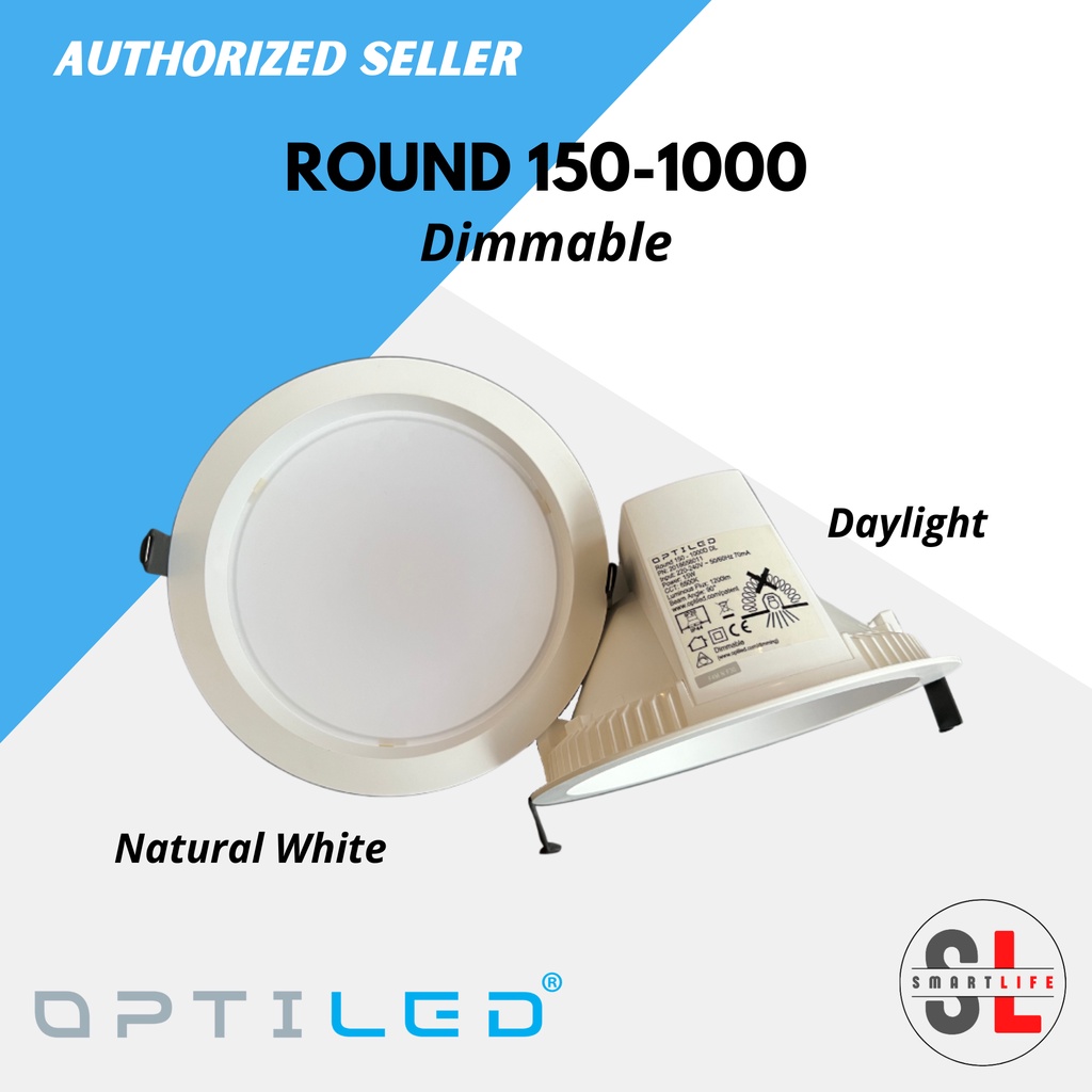 Optiled Round 150-1000 LED Downlight | 15W | 220V-240V AC | Indoor ...