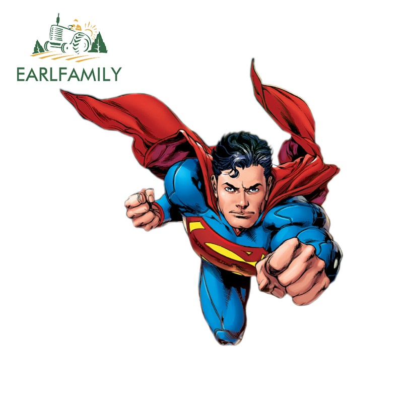 EARLFAMILY 13cm x 12.8cm for Superman Sticker Cool Window Bumper Anime ...