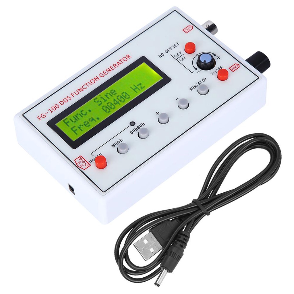 DDS Function Generator 1HZ-500KHZ Mini Function Signal Generator Output ...