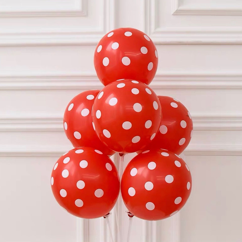Large Mickey and Minnie Birthday Balloons Cartoon Shaped Polka Dot ...