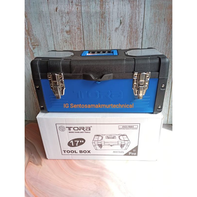 TORA 17" Toolbox Tool Box PVC Fiber + Iron Steel Tool Key Box | Shopee ...