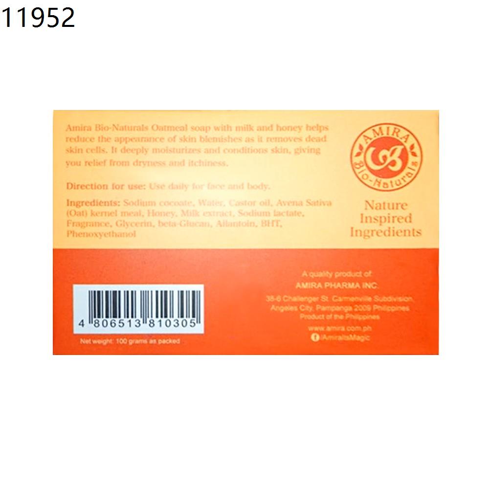 oatmeal soap AMIRA Oatmeal Milk Honey Soap 100g | Shopee Philippines
