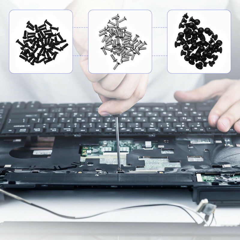 500Pcs 18 Types Computer Repair Mini Screw / DIY Kit Laptop Computer ...