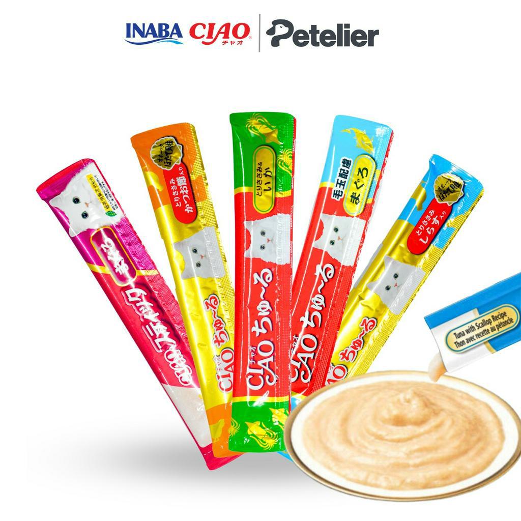 Inaba Ciao Churu Wet Cat Treats (1 stick) Grain-Free Creamy Apetito | Shopee Philippines