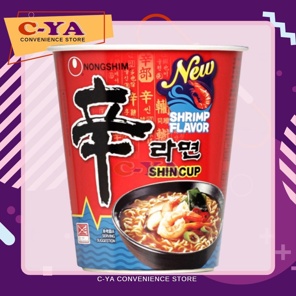 NONGSHIM Shin Shrimp Flavor Ramen Small Cup Noodles 72g | Shopee ...