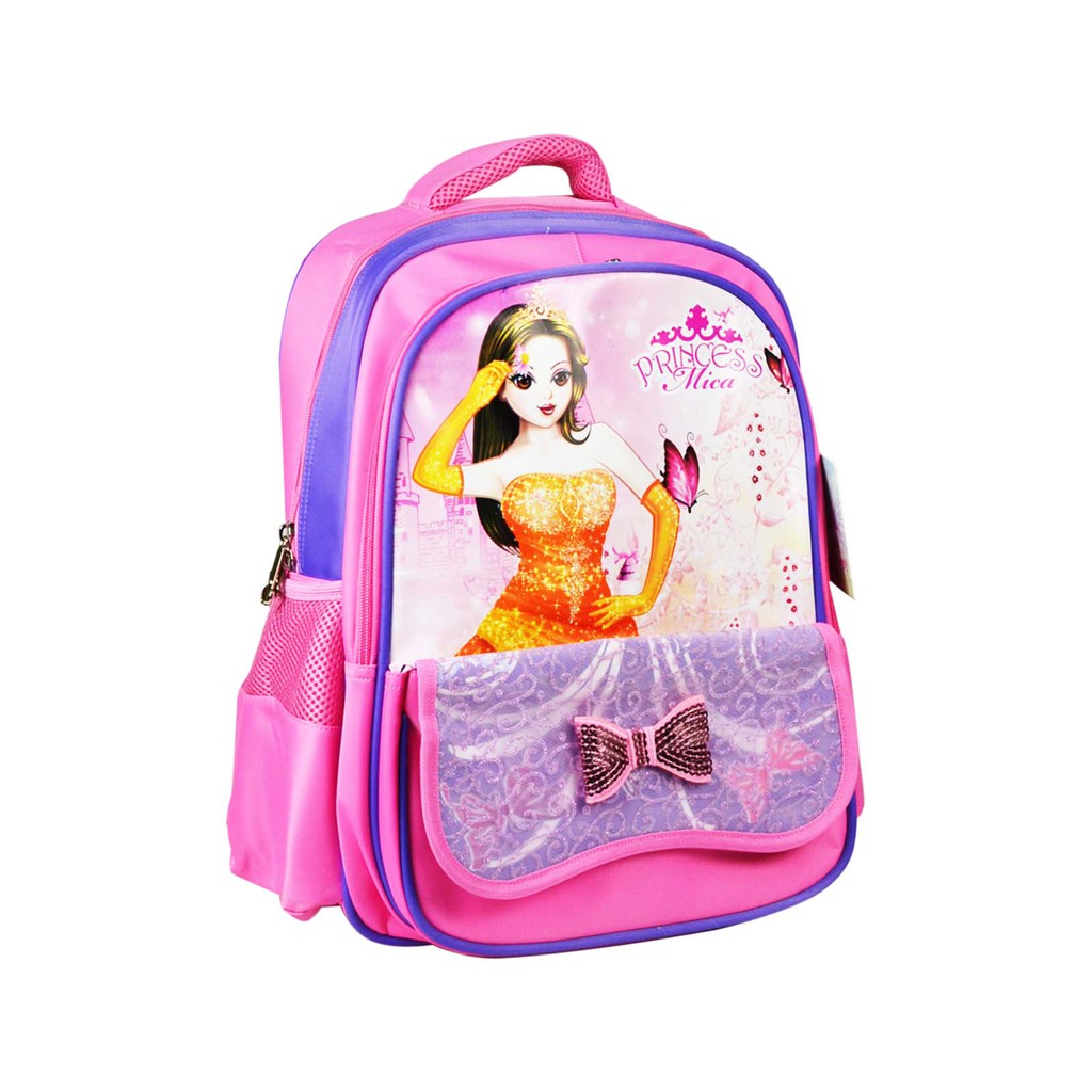 PRINCESS MICA BACKPACK W/SIDE AND FRONT POCKET-EMBOSSED DESIGN | Shopee ...