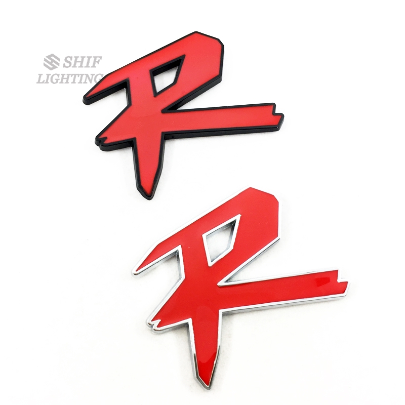 XINFAN 1 X Metal R Logo Car Auto Rear Trunk Emblem Badge Sticker for ...