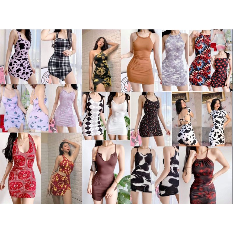 Bundle Trendy Sexy Mini Dress Assorted Pre-Packed | Shopee Philippines