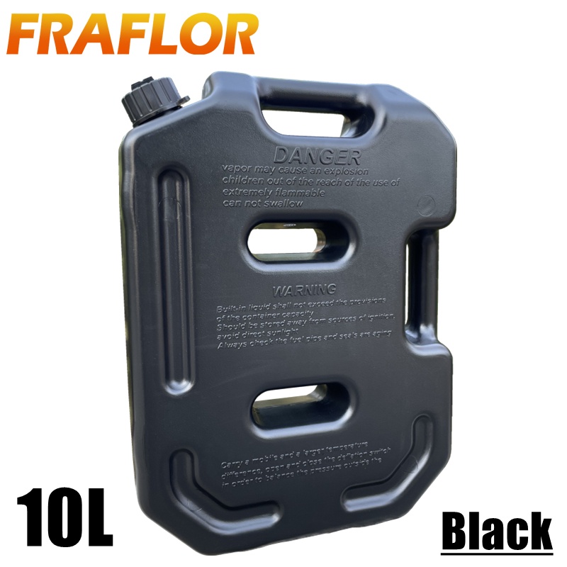 Black 10L Oil Can Fuel Tank Cans Car Motorcycle Gasoline Gas Spare ...