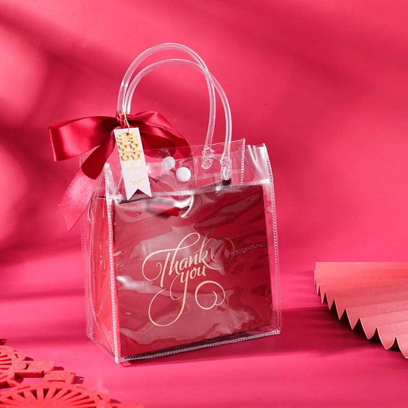 PVC/ Plastic Transparent Bag/ Transparent Tote handbag gift Clear bag ...