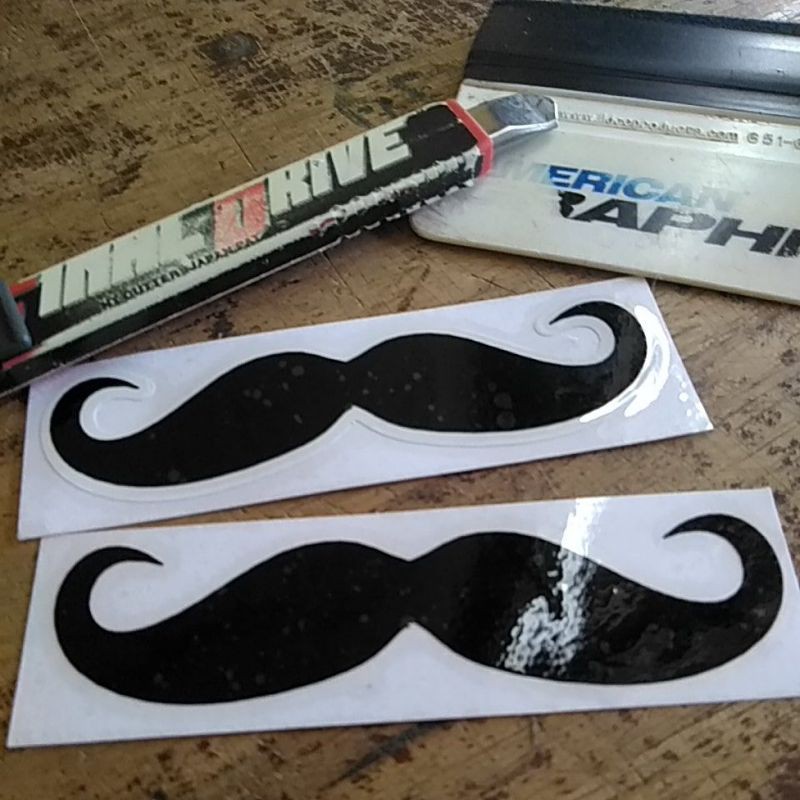1 PIECE ONLY GENTLEMANS MOUSTACHE DIECUT DECAL STICKER | Shopee Philippines