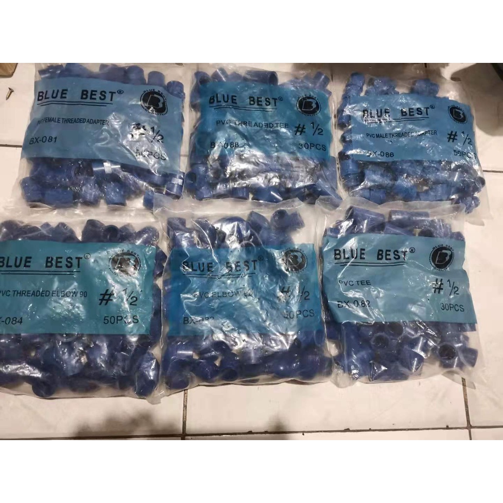 PER PACK! Wholesale!blue best thick PVC Blue fittings 1/2,3/4 Elbow,Tee ...