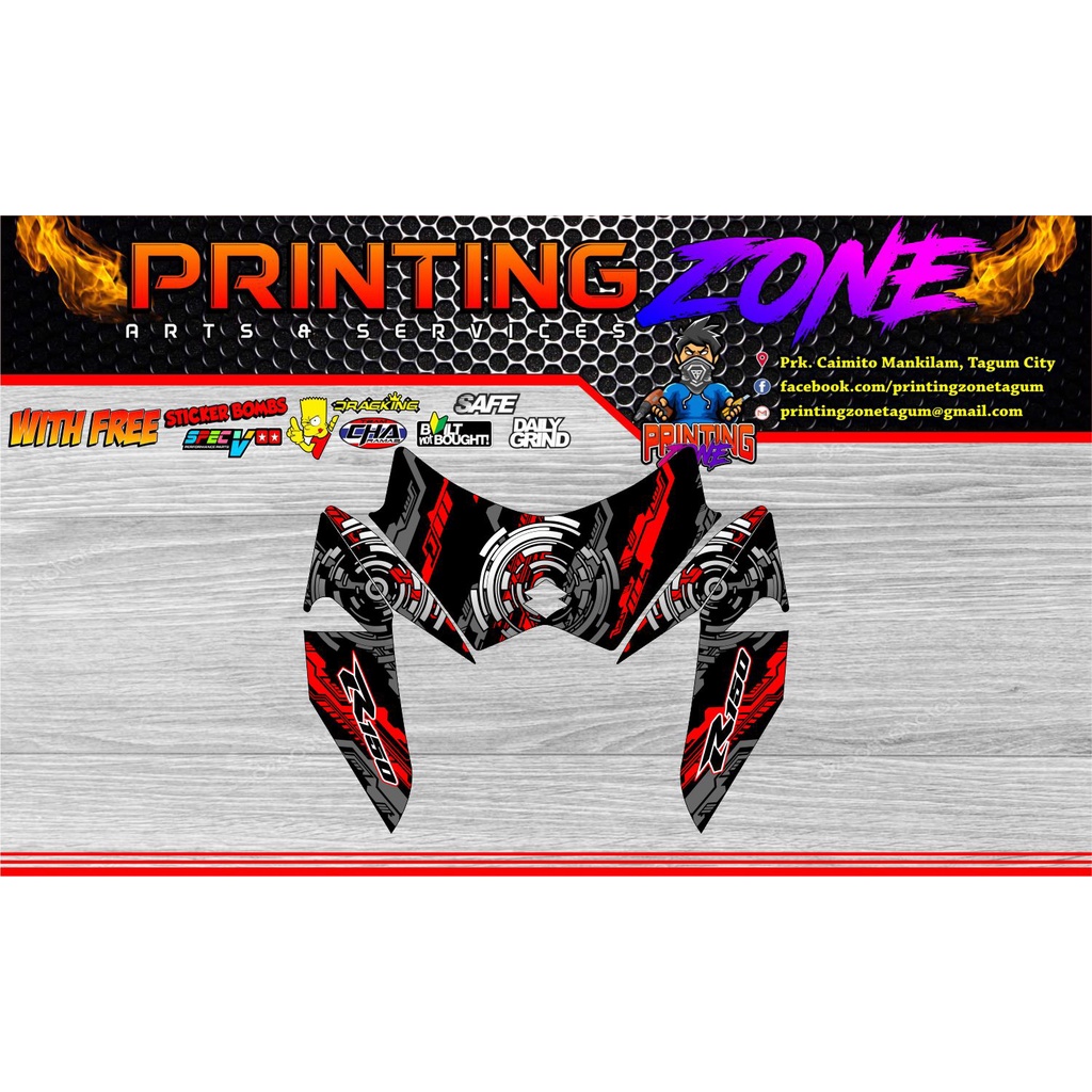 RAIDER R150 Reborn Cowling Sticker Decals High Quality and Durable with ...