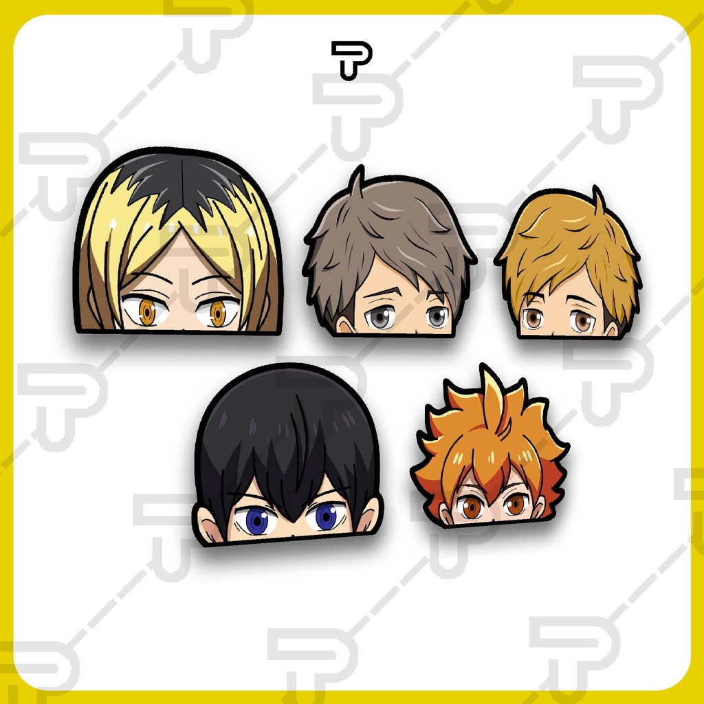 Haikyuu | Hinata | Tobio | Vinyl Peeker Sticker | Waterproof | Printara ...