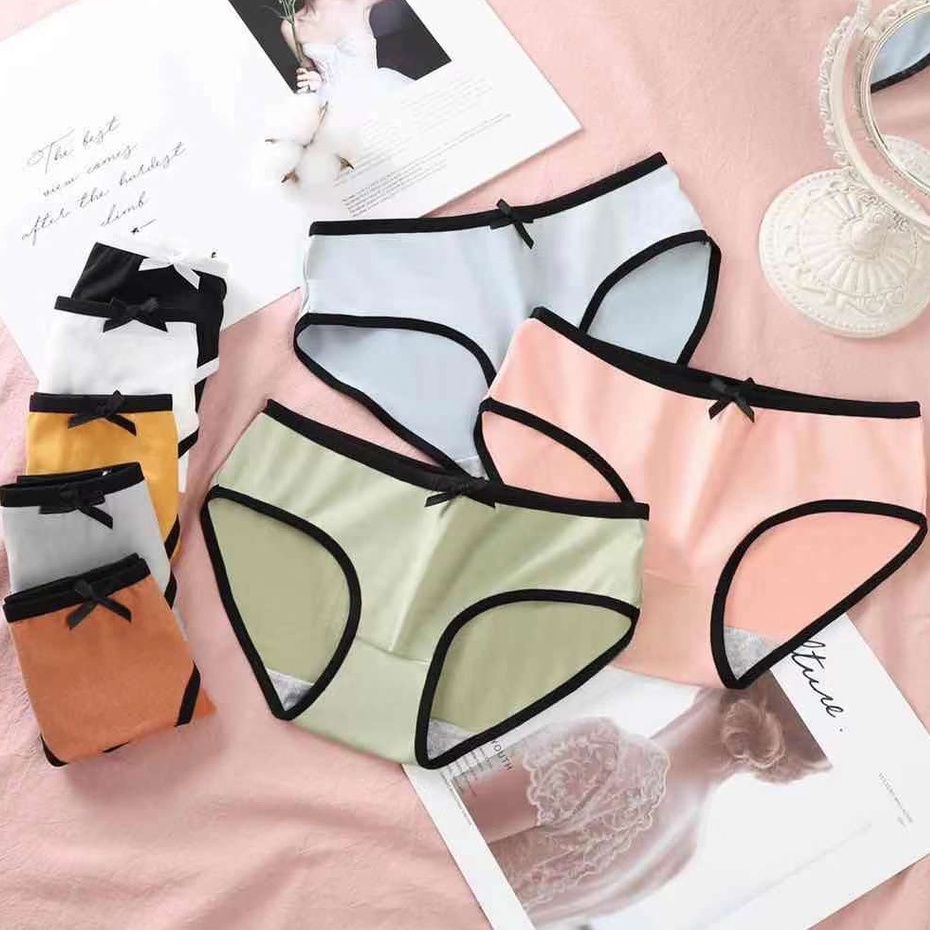 Anthony #B03 panty Pure Cotton Briefs Solid Low waist Breathable hip ...