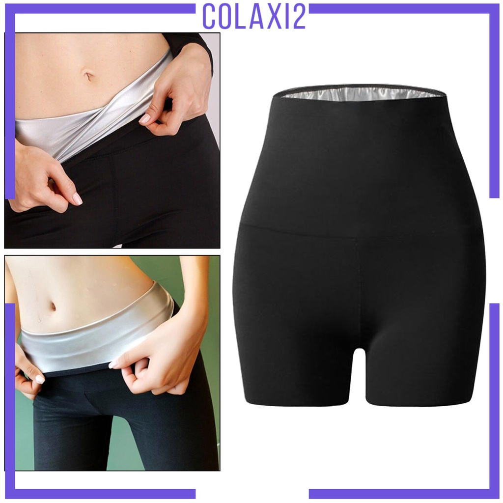 [COLAXI2] Women Pants Body Shaper Sweat Sauna Capris Leggings Sports ...