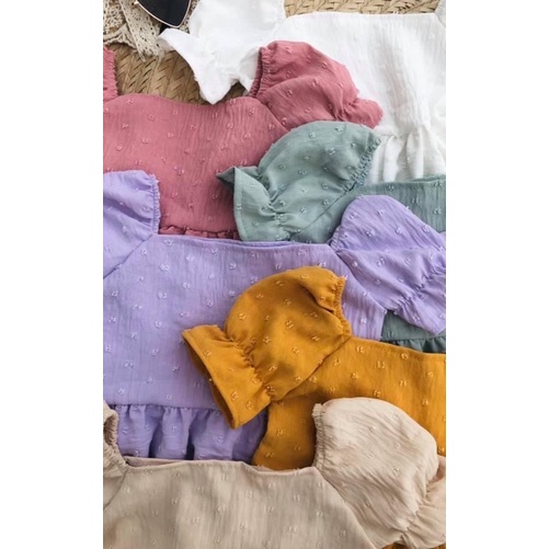 AKI PUFF DRESS SWISS DOT | Shopee Philippines