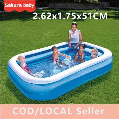 Bestway Brand Rectangular Inflatable Square Swimming Pool For Kids ...