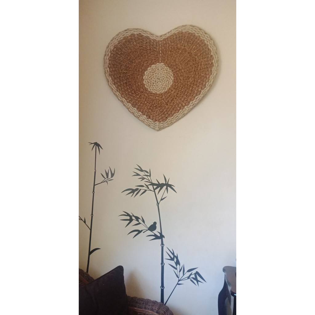 Native Wall Decor Made of Pandan Heart-Shaped 2ft and 13Inches | Shopee ...