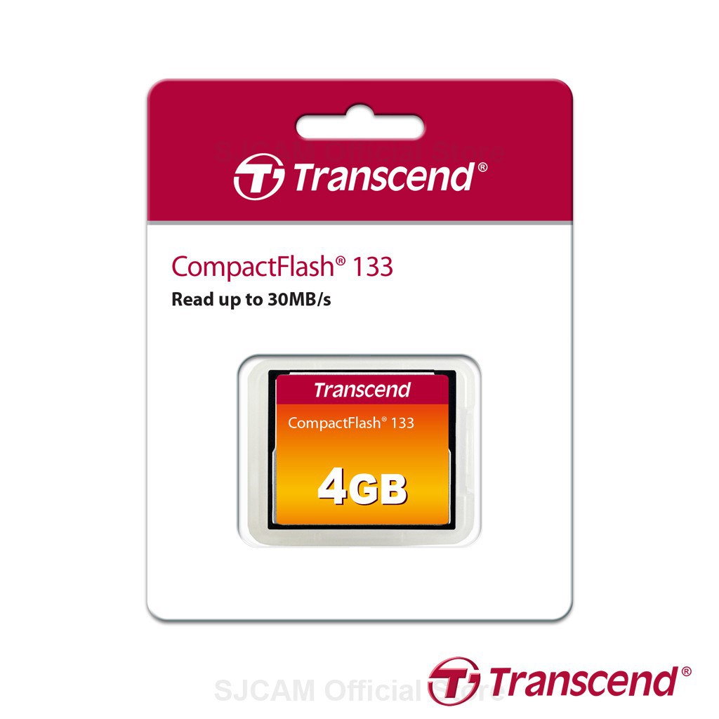 Transcend CompactFlash CF Card 4GB 133x (TS4GCF133)Reading Speed up to 30MB/s Compact Flash 5 ...