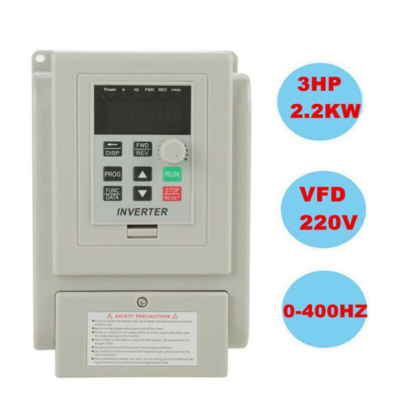 2.2KW 3HP 220V Variable Frequency Drive Inverter CNC VFD VSD Single To 3 Phase | Shopee Philippines