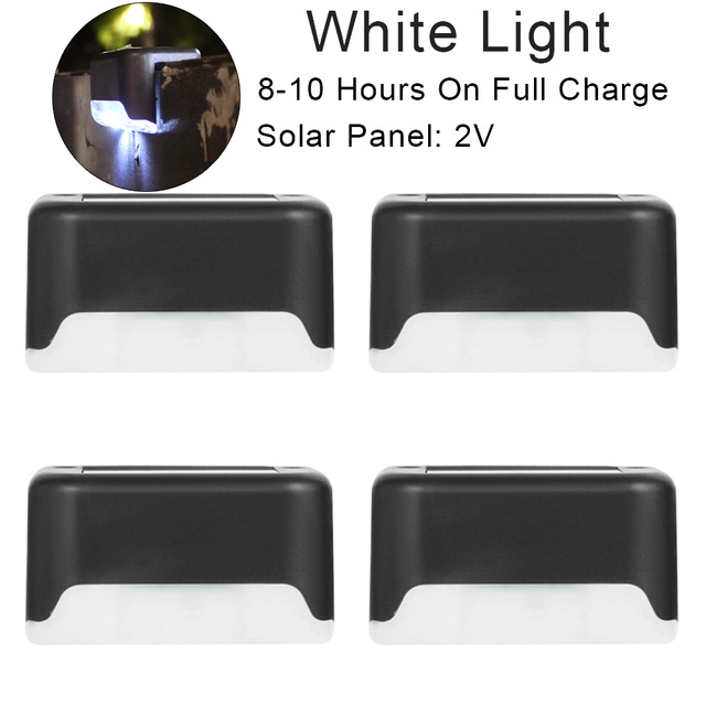 Solar Stair Light LED 4pcs Waterproof Outdoor Garden Passage Courtyard ...
