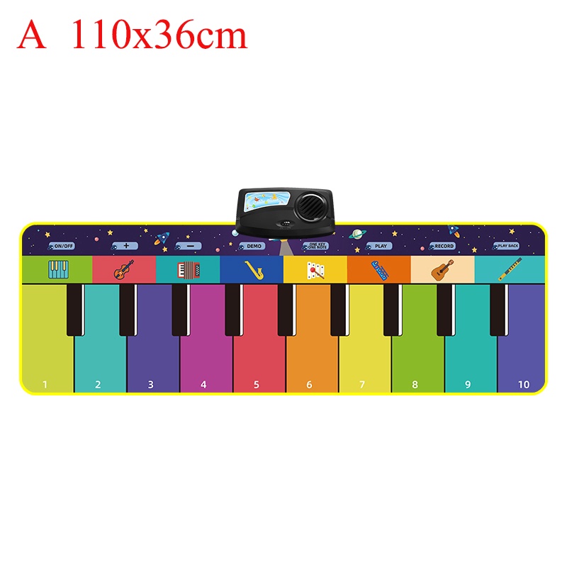 Baby Colorful Musical Floor Piano Mat for Kids Toddler Keyboard with 8 ...
