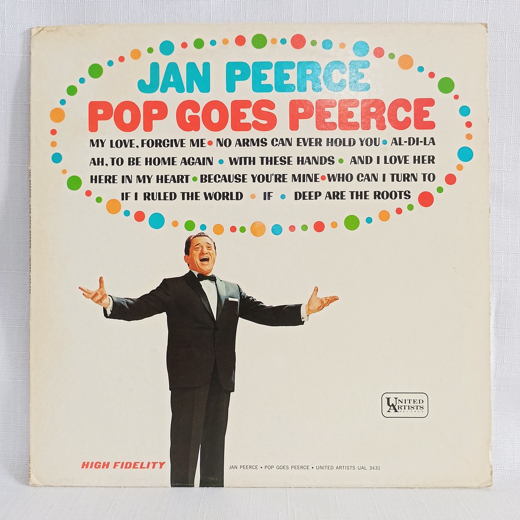 Jan Peerce - Pop Goes Peerce! - Vinyl Record Plaka LP Album Pop ...