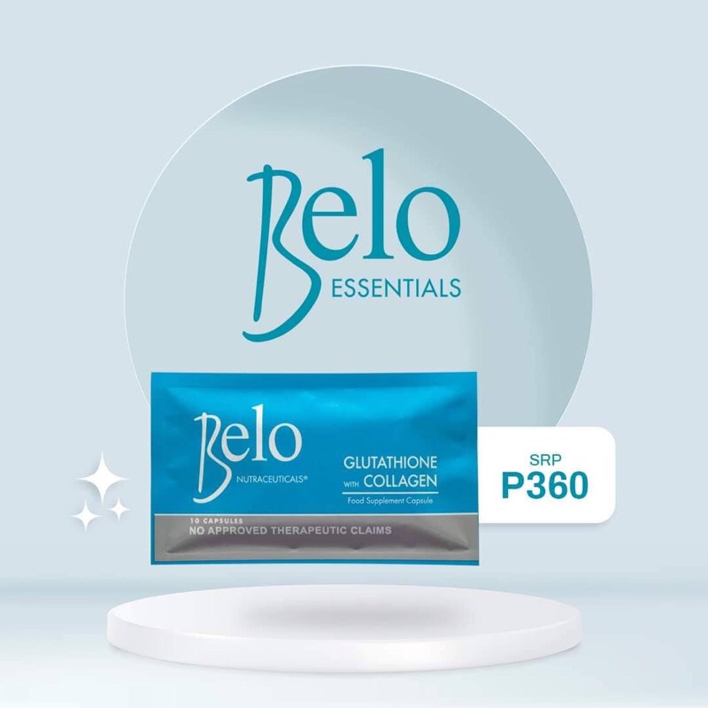 Belo Essentials Nutraceuticals Glutathione With Collagen 10 Capsule ...
