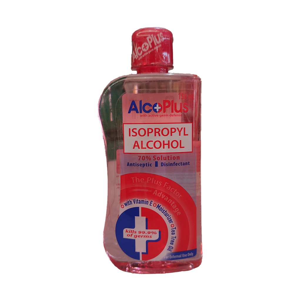 Alcoplus Alcohol 70% Isopropyl (Red) 150mL | Shopee Philippines