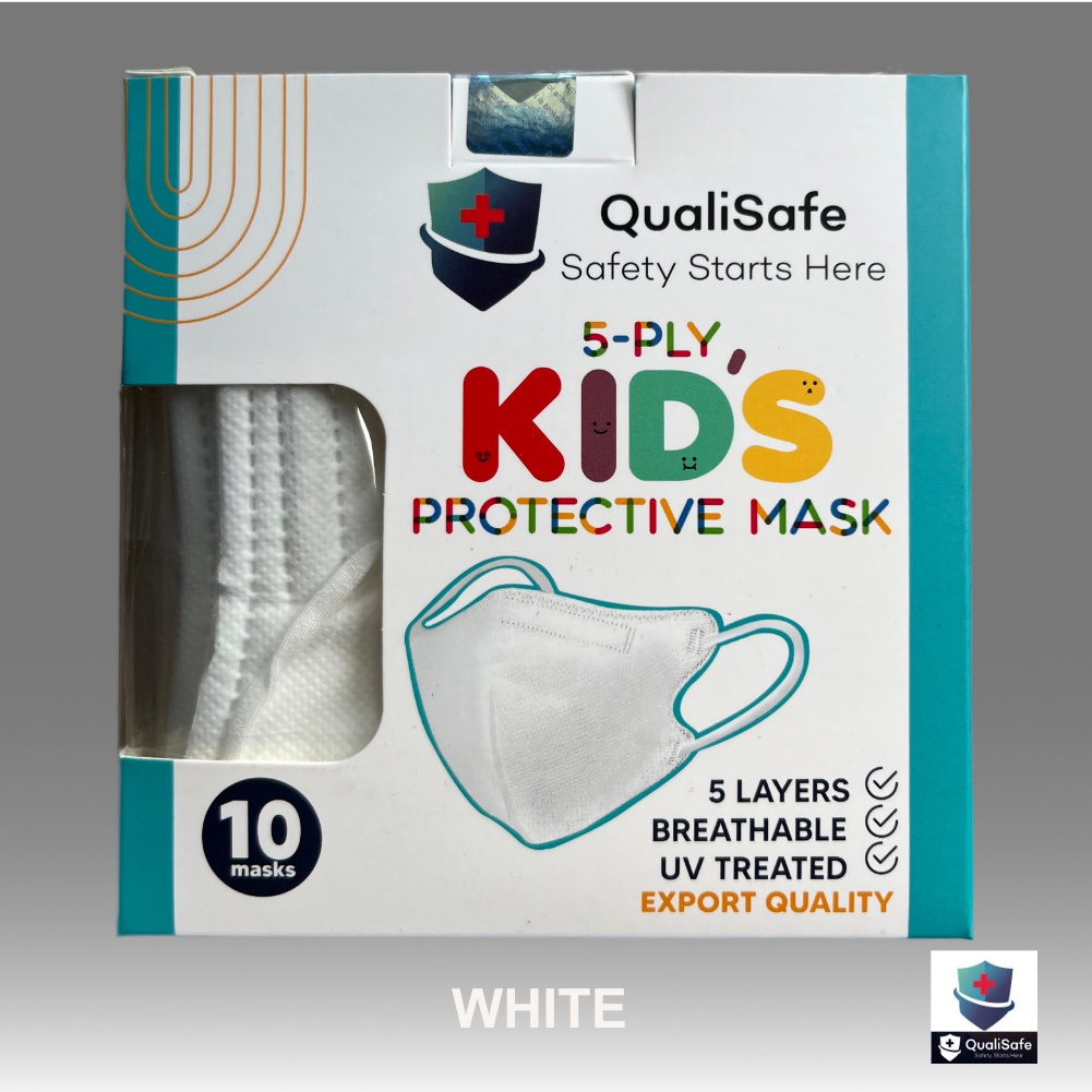 Qualisafe KN95 Breathable 5-Ply Protective Mask For Kids[10 masks ...
