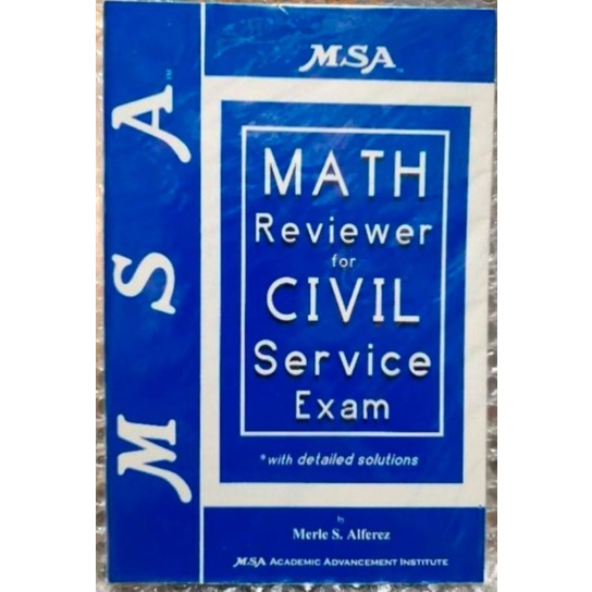 MSA MATH Reviewer for CIVIL Service Exam. | Shopee Philippines