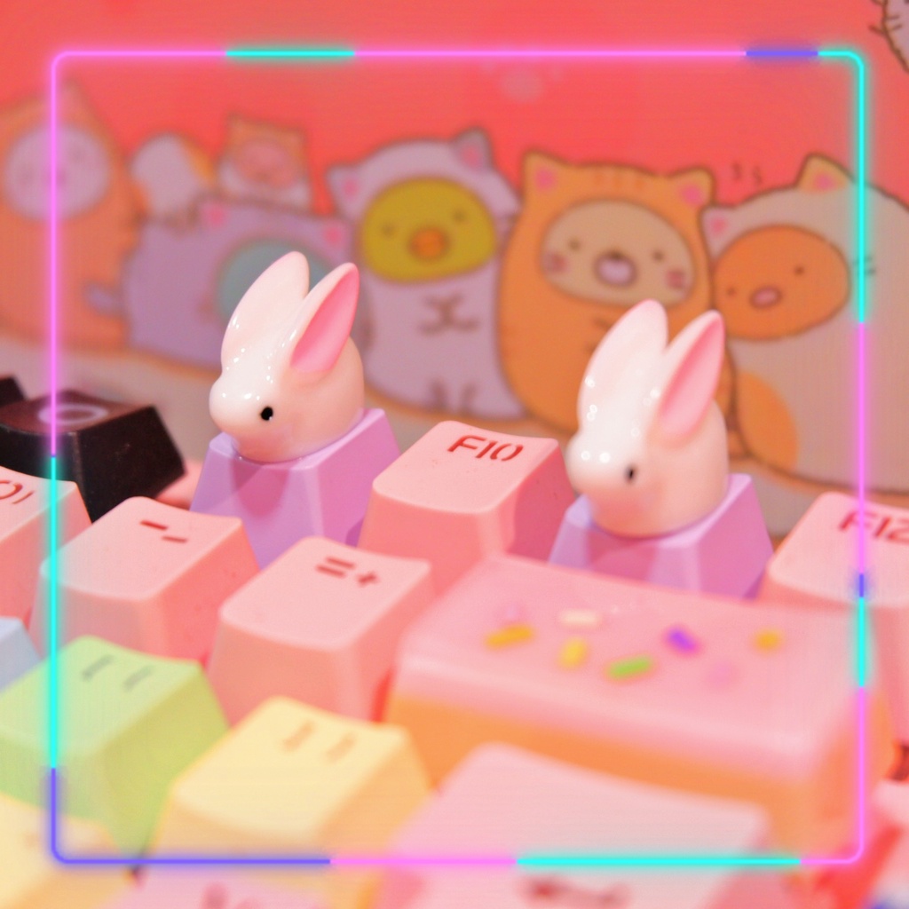 Bunny Artisan Kawaii Keycaps for Mechanical Keyboard | Shopee Philippines