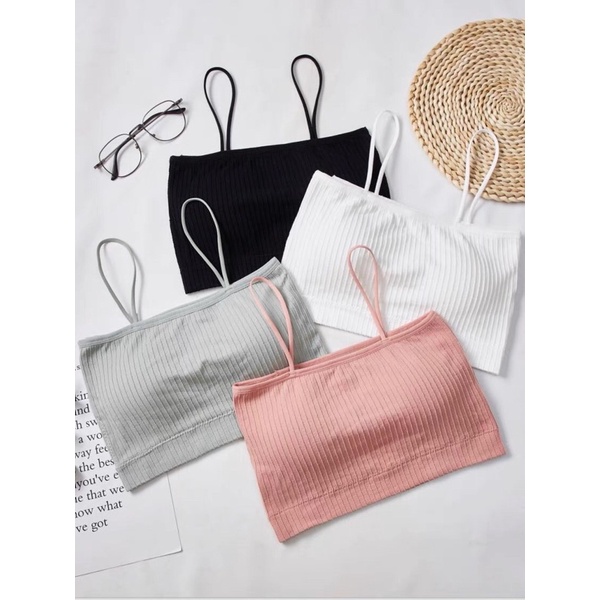 SF Plus size Mul-Color Bra Tube Bras Cotton Female One-Piece Chest Crop ...