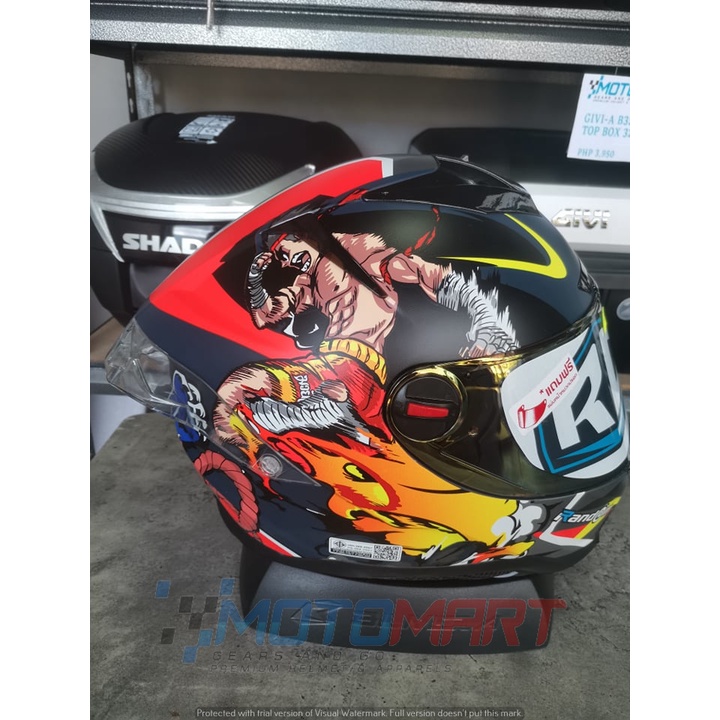 RD HELMET CZR#5 MUAY THAI (MATTE BLUE JEAN) | Shopee Philippines