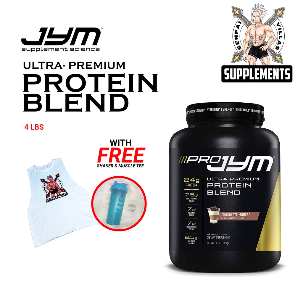 PRO JYM ULTRA-PREMIUM PROTEIN BLEND 4 LBS WITH FREE SHAKER AND MUSCLE ...