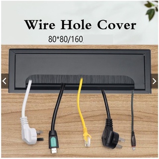 Rectangle Square Wire Box Computer Desktop Wire Hole Cover Cable Holder ...