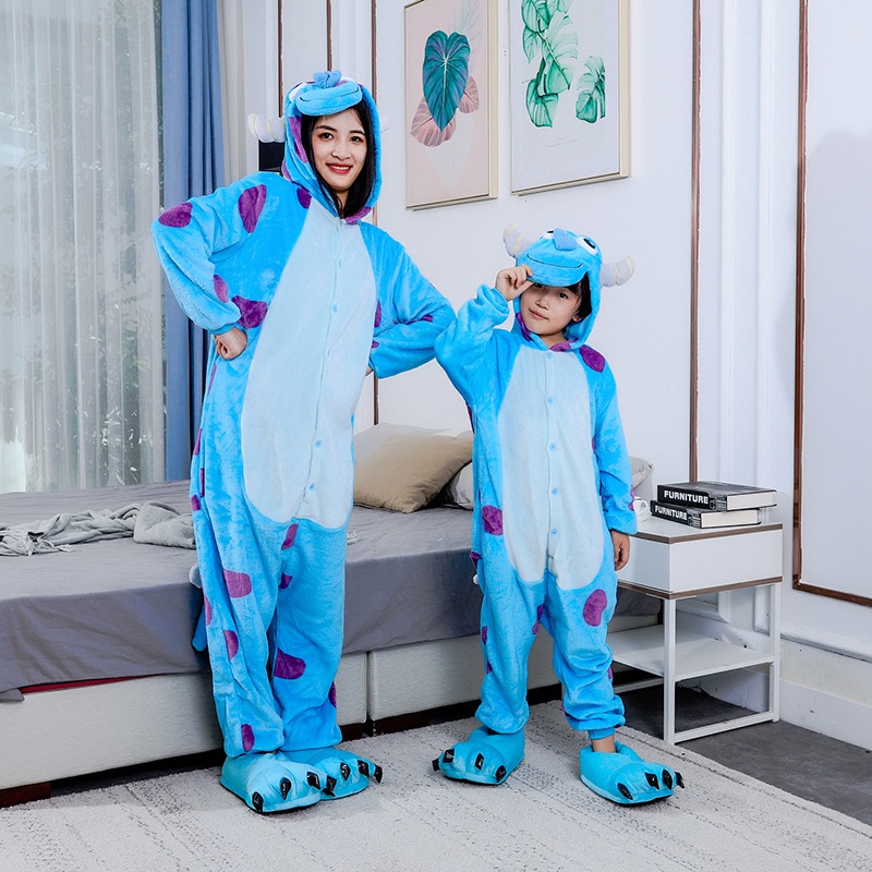 Pajamas For Women Kigurumi Adults Sulley Monster Onesies Anime Cosplay ...