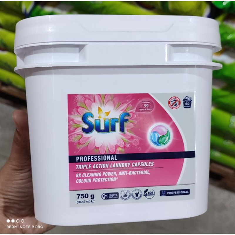 S&R Surf Professional Triple Action Laundry Capsules Pods 50 washes ...