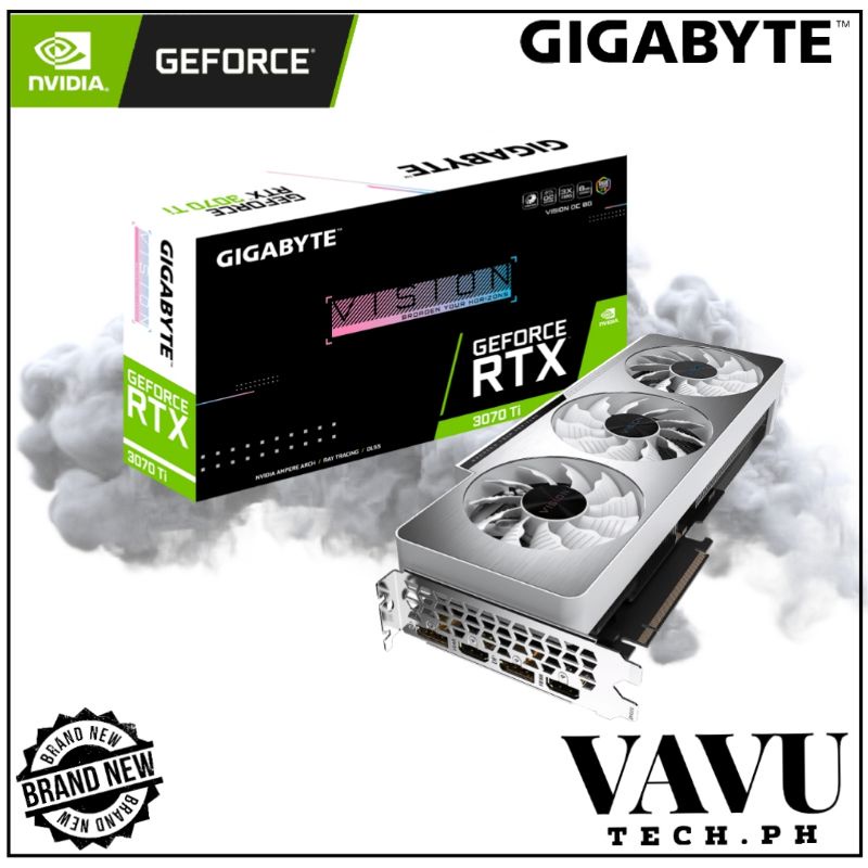 Gigabyte Geforce RTX 3070Ti Vision OC 8GB GDDR6 Video Graphics Card ...