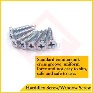(500pcs) Hardiflex Screw Window Screw Flat Screw Flat Head Pan Head ...