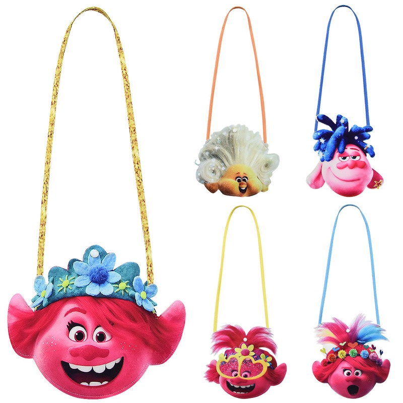 2021 Girl's Trolls World Tour Bag Children's Cartoon Shoulder Bag Girl ...