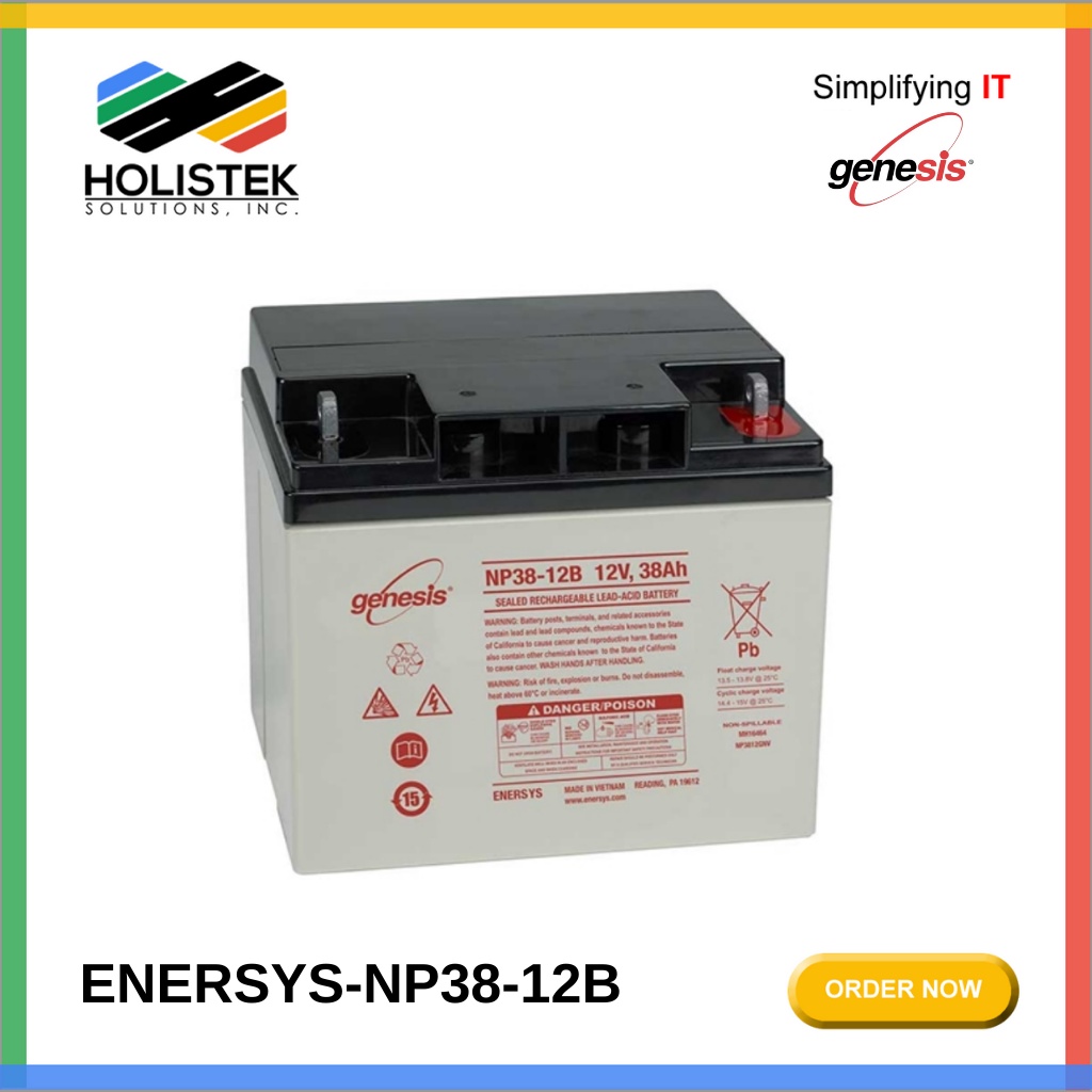 EnerSys Genesis Sealed Lead Battery 12V 38Ah formerly Yuasa Battery ...